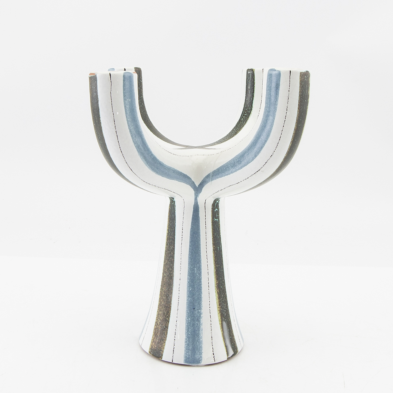 Stig Lindberg, candelabra from Gustavsberg's studio 1950/60s faience. - Bukowskis