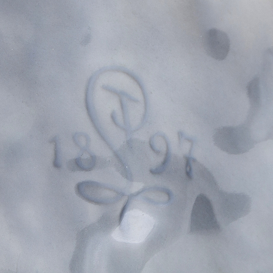 Theodor Lundberg, skulptur "Vågen och klippan" Royal Copenhagen porslin ...