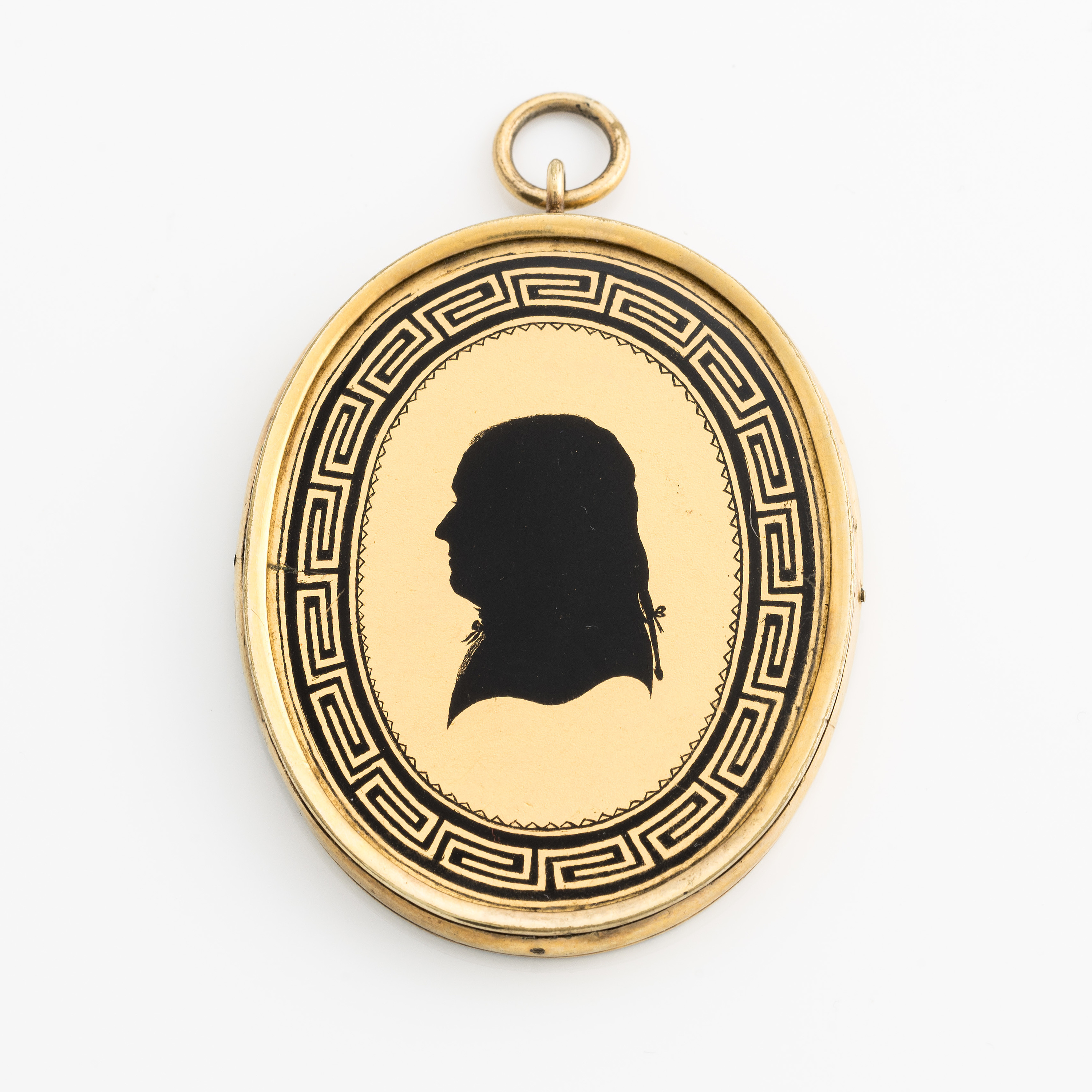 Pendant/memorial medallion with silhouette. - Bukowskis