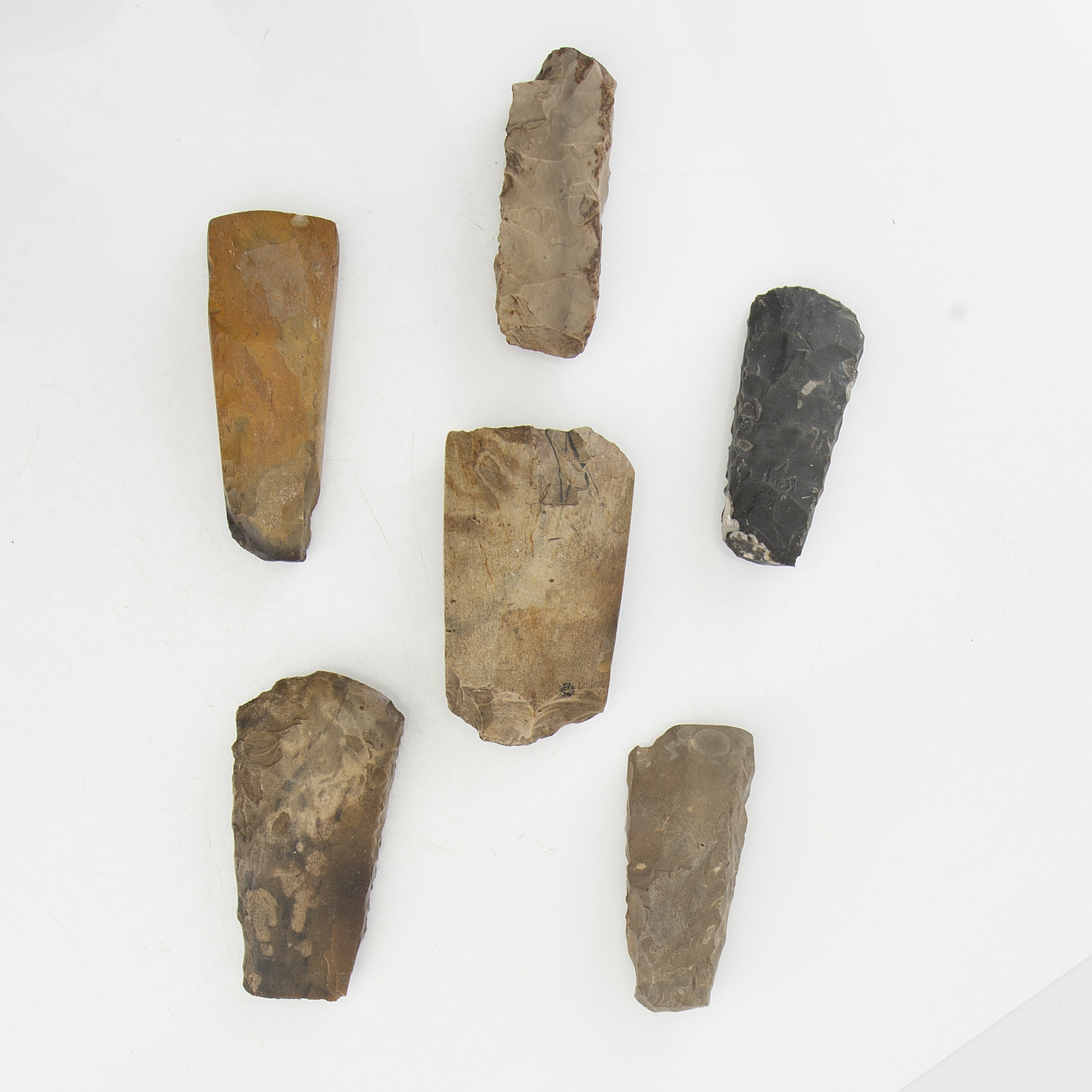 Flint axes, six pieces, Neolithic. - Bukowskis