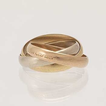 An 18K tri-coloured "Trinity" gold ring by Cartier. - Bukowskis