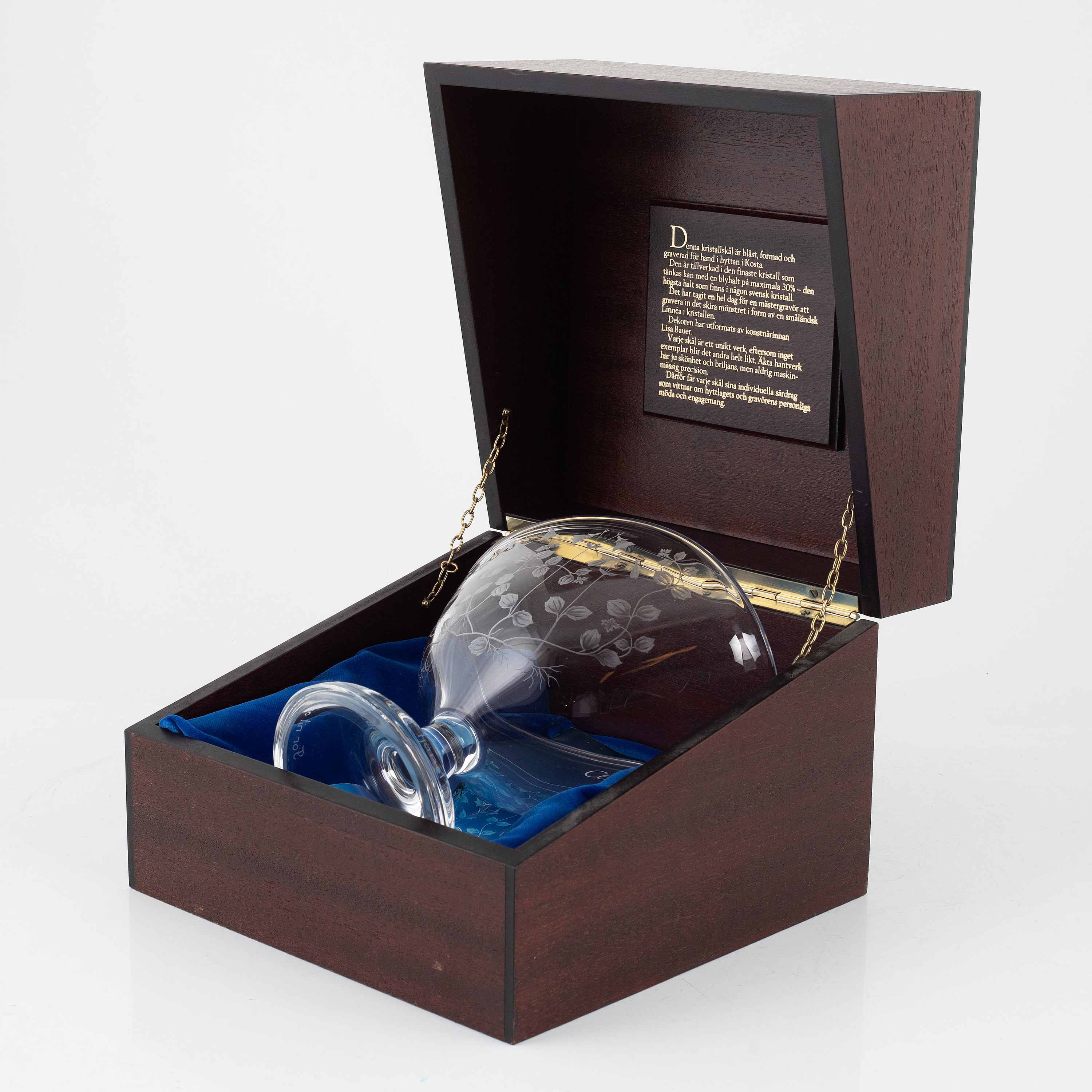 Lisa Bauer, skål på fot, glas, Kosta 1986. - Bukowskis