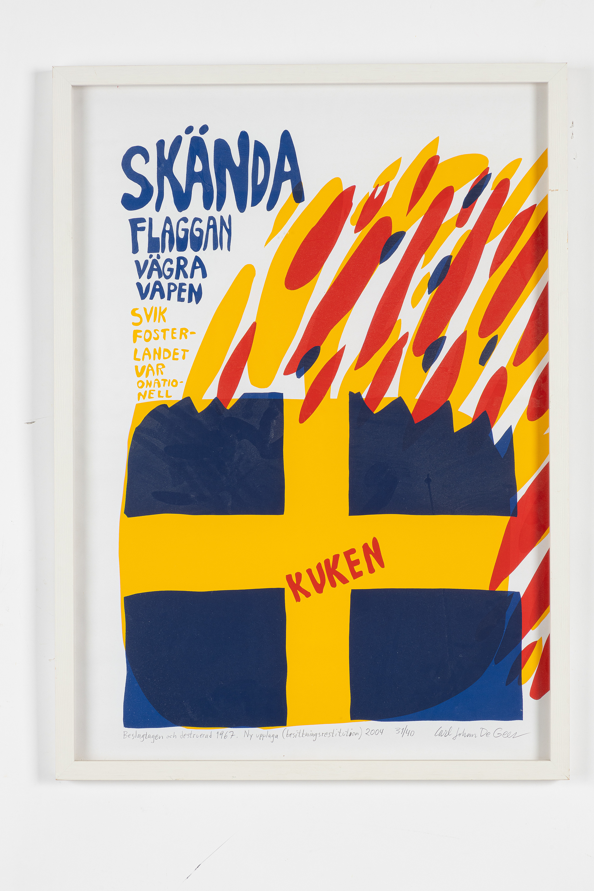 Carl Johan De Geer, "Skända flaggan". - Bukowskis