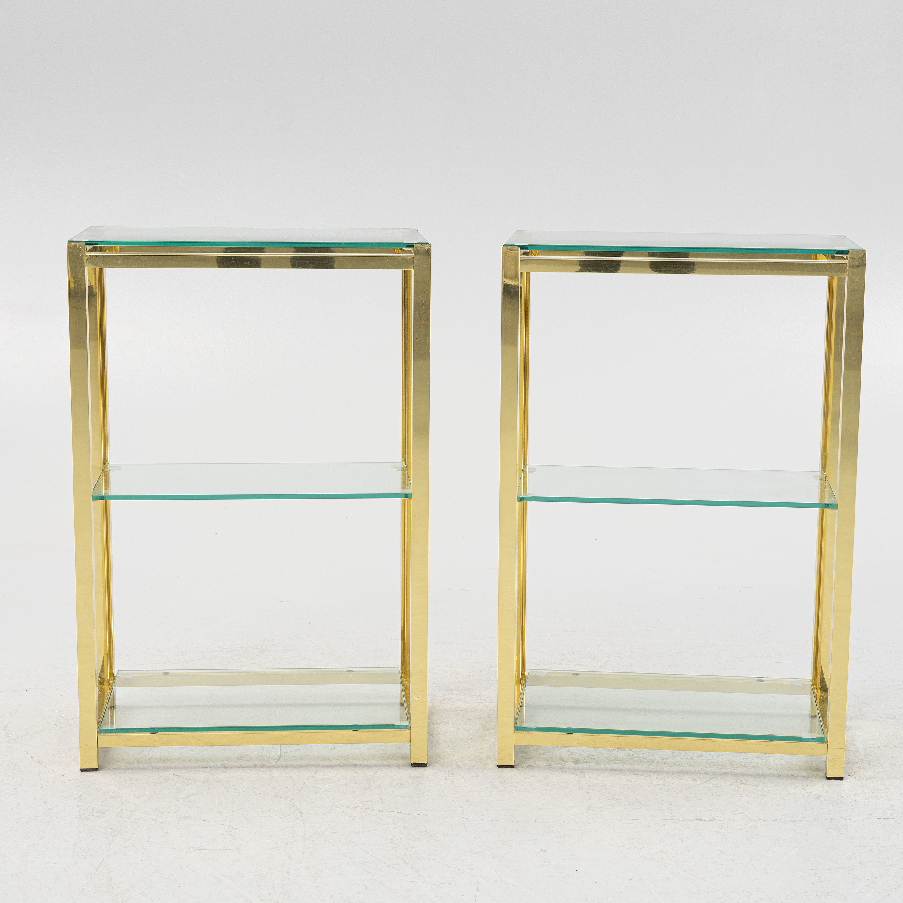 Side tables/shelves, a pair, 1970s/80s. - Bukowskis
