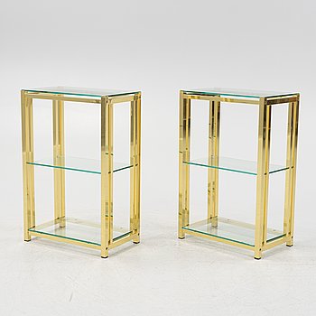 Side tables/shelves, a pair, 1970s/80s. - Bukowskis
