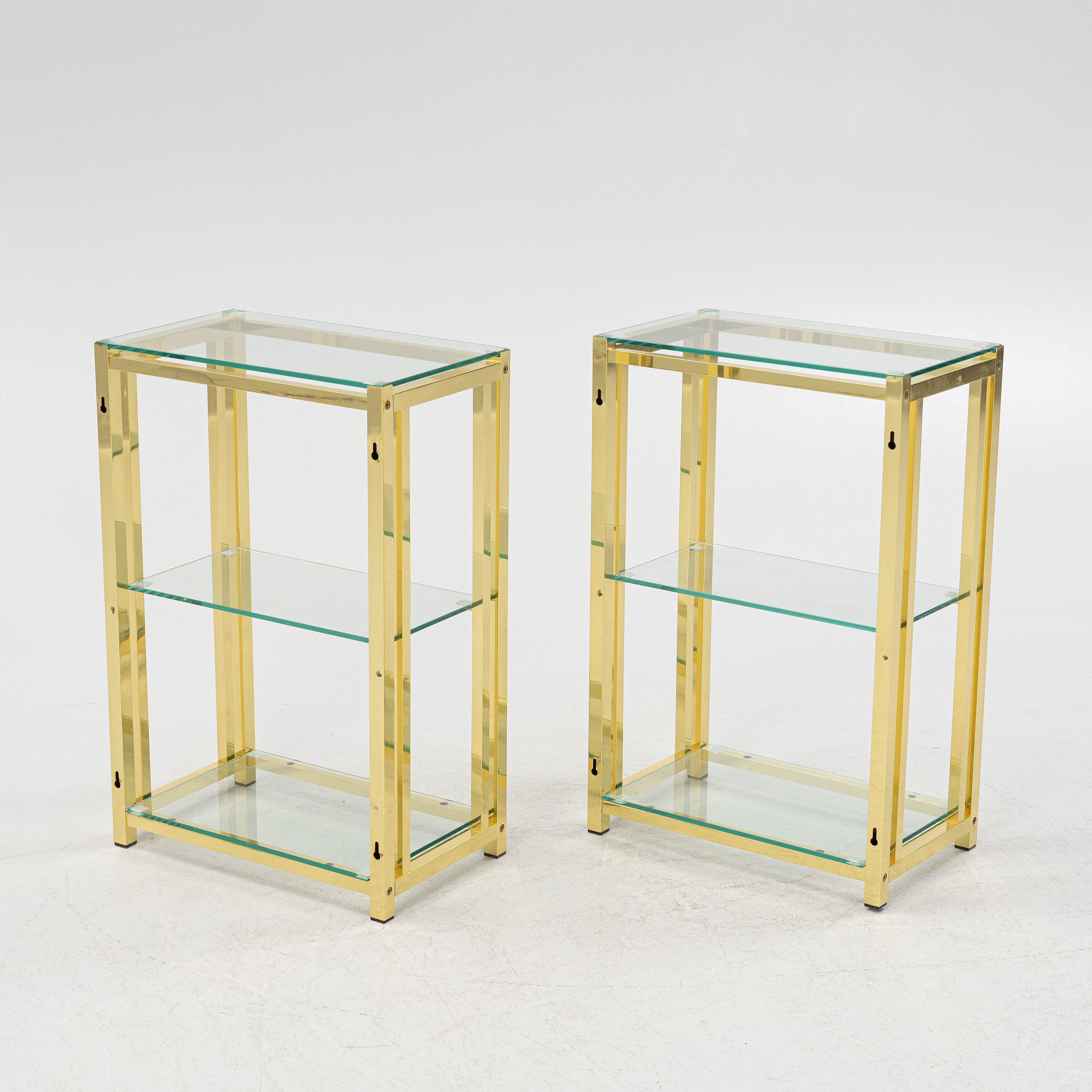 Side tables/shelves, a pair, 1970s/80s. - Bukowskis