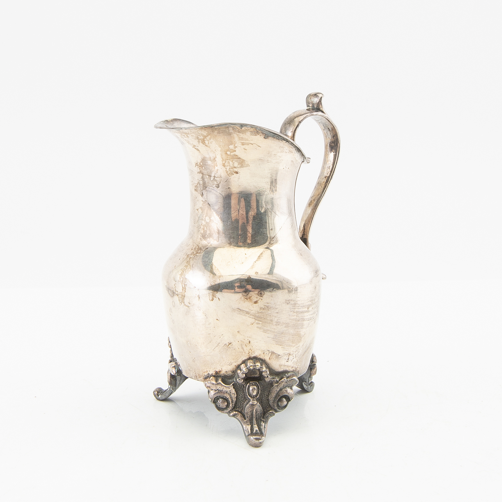 Saltkar 1 par, silver, Birmingham England 1912 samt gräddkanna (ej ...