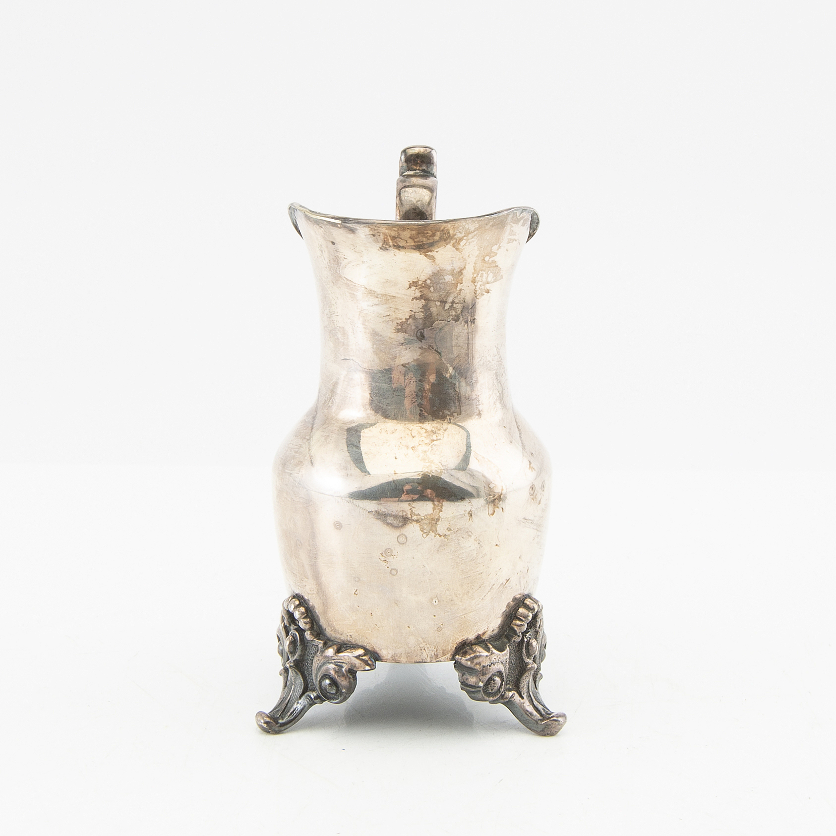 Saltkar 1 par, silver, Birmingham England 1912 samt gräddkanna (ej ...