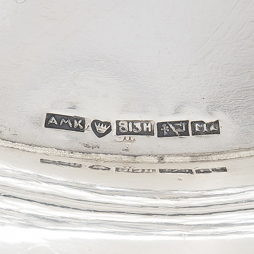 A bird motif silver bowl, maker's mark of Koivula oy, Joensuu, Finland ...