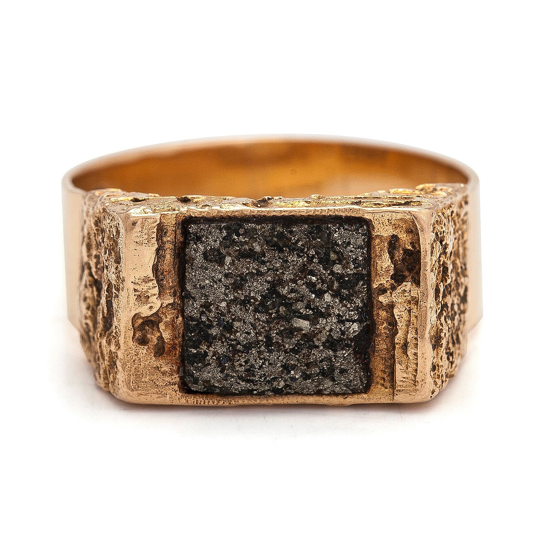 Björn Weckström, A 14K gold and copper ore ring 'Gold stone' for ...