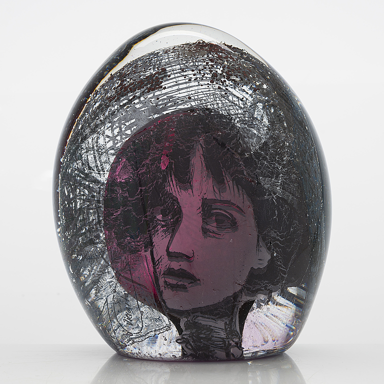 Sini Majuri, a glass sculpture, 'Anna' signed Sini Majuri, Suomenlinna ...