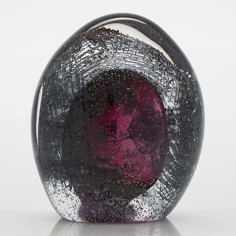 Sini Majuri, a glass sculpture, 'Anna' signed Sini Majuri, Suomenlinna ...