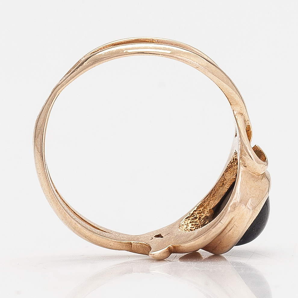 Ring, 14K guld och stjärndiopsid, Sovjetunionen. - Bukowskis