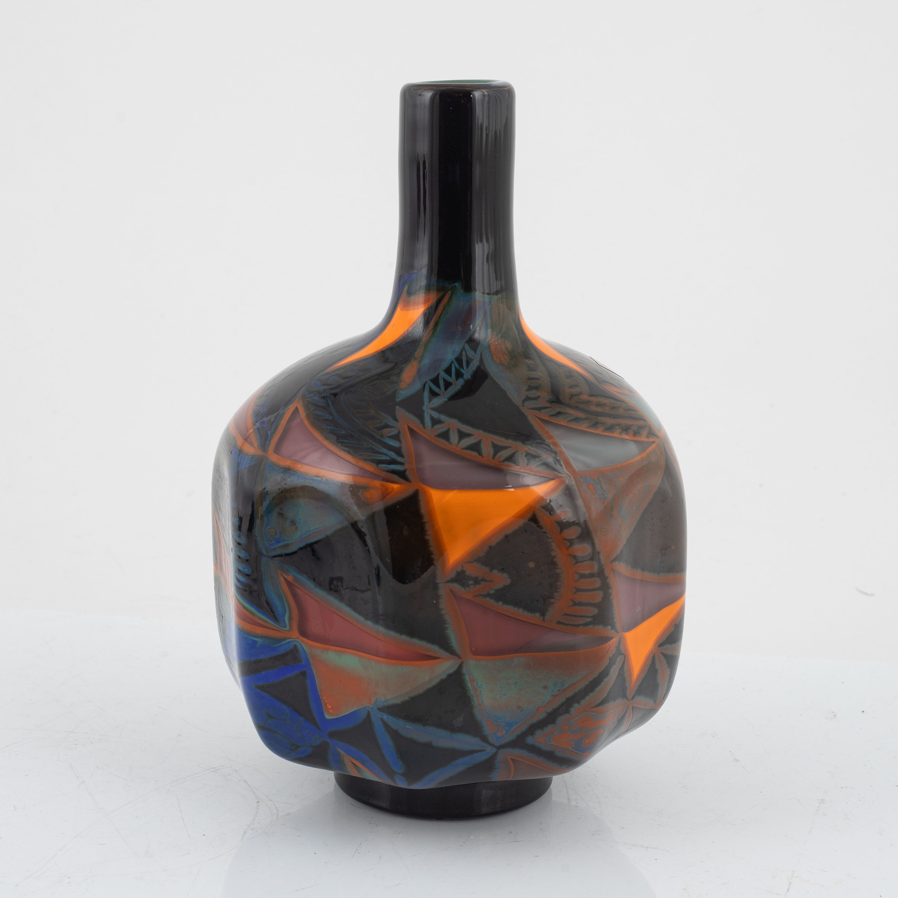 Eva Englund, a "Millefiore Röd", glass vase, Orrefors Gallery, Sweden ...
