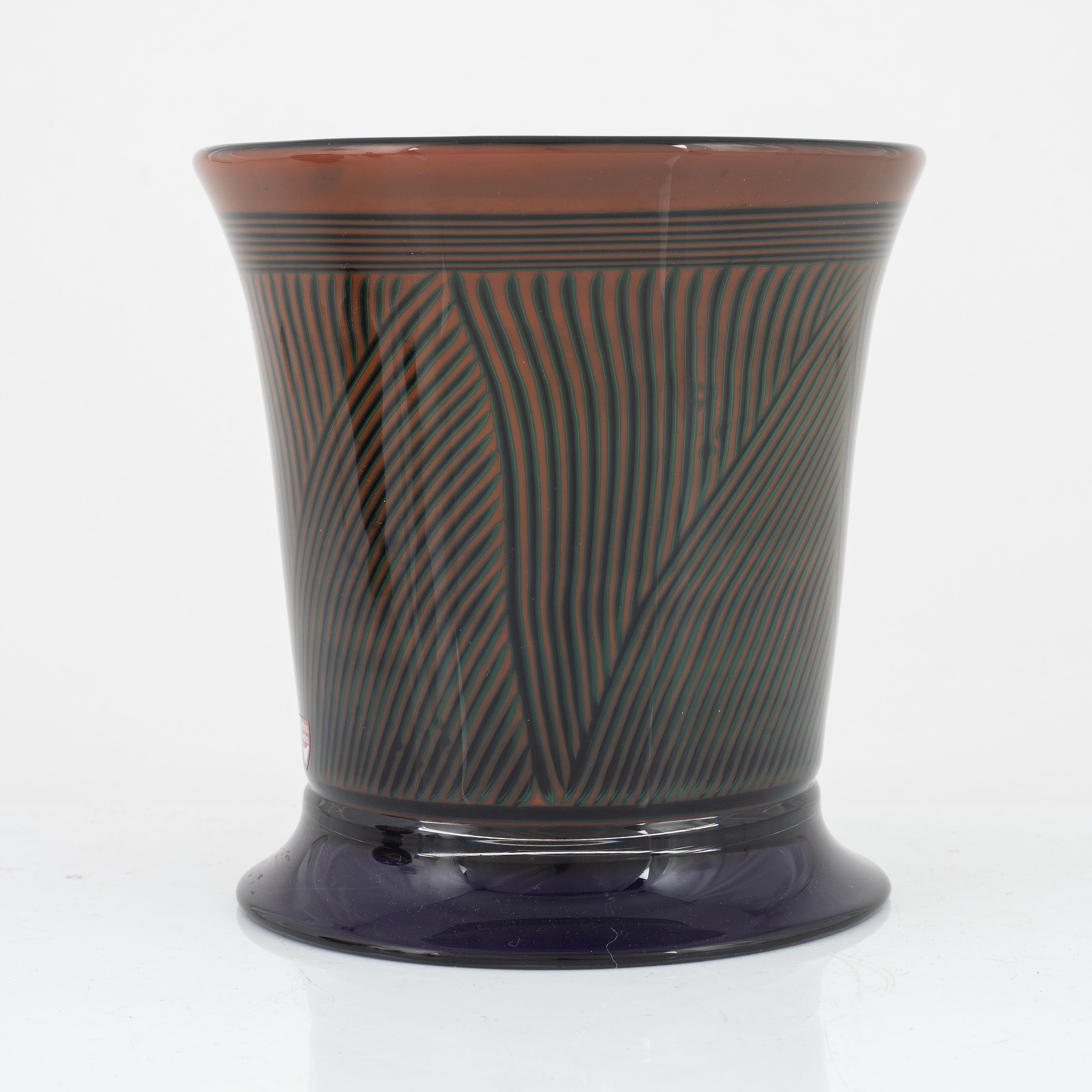 Gunnar Cyrén, a 'graal' glass vase, Orrefors, Sweden 1989. - Bukowskis
