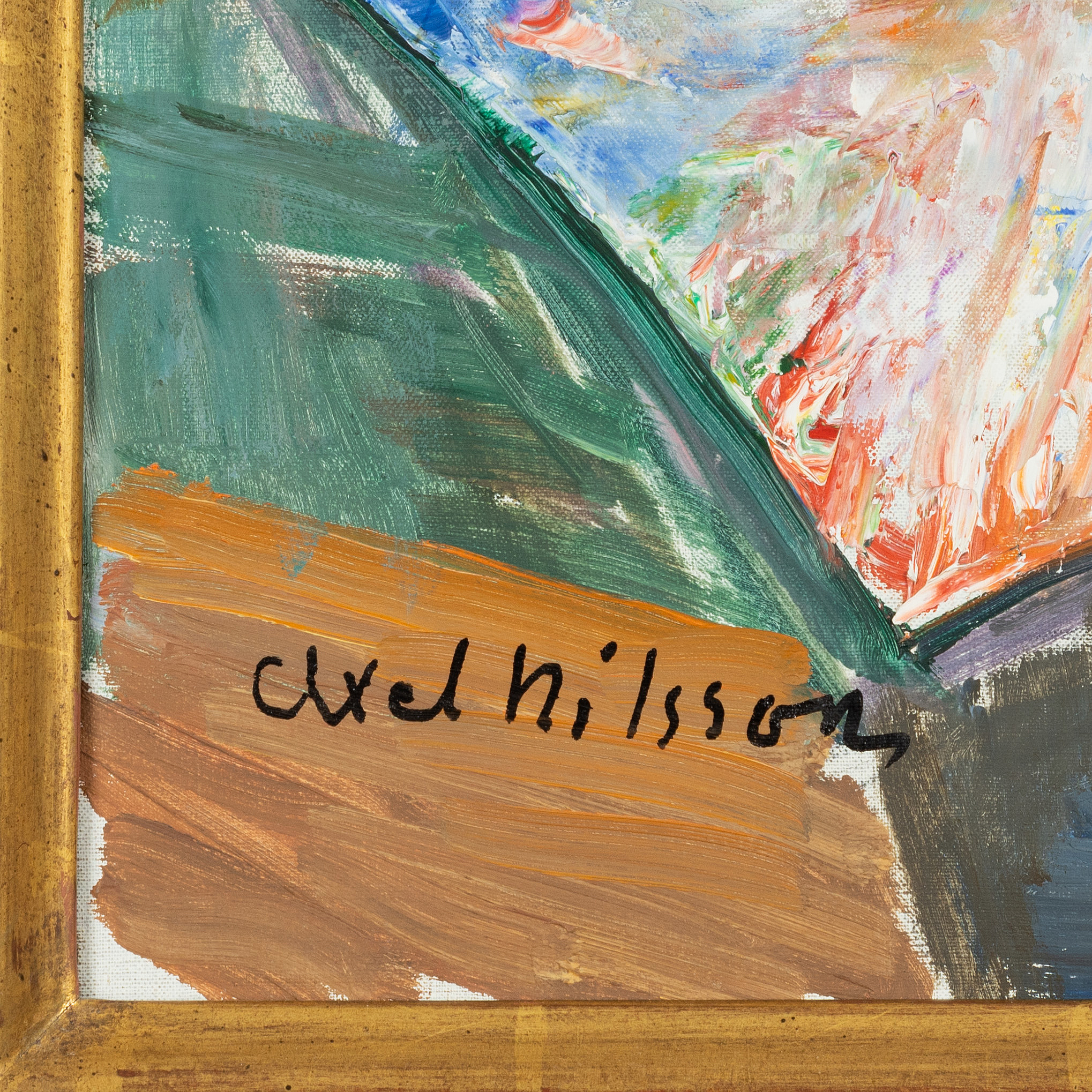 Axel Nilsson, "Självporträtt med palett II". - Bukowskis