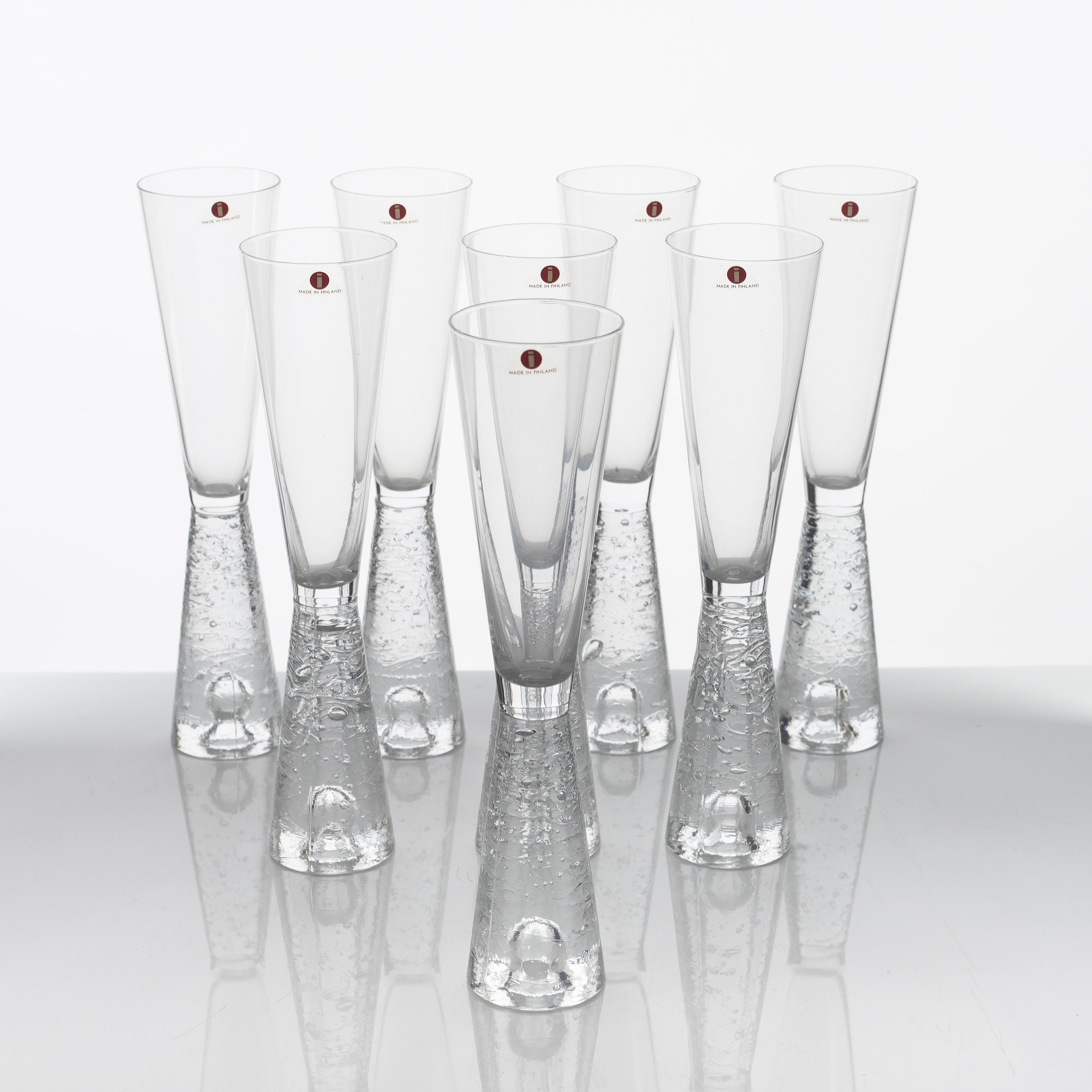 Timo Sarpaneva, champagneglas, 8 st, "Arkipelago", Iittala, Finland ...