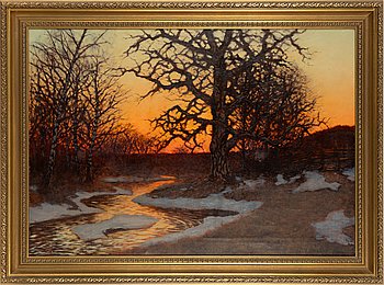 Edvard Rosenberg, Twilight Landscape. - Bukowskis