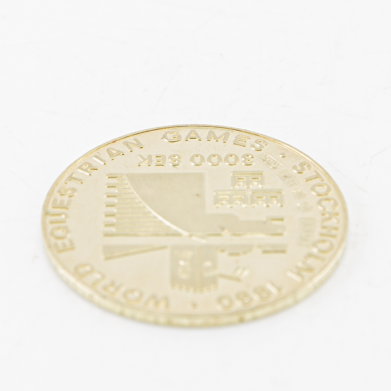 Medalj 18K guld 3000 kr Carl XVI Gustaf, World Equestrian games ...