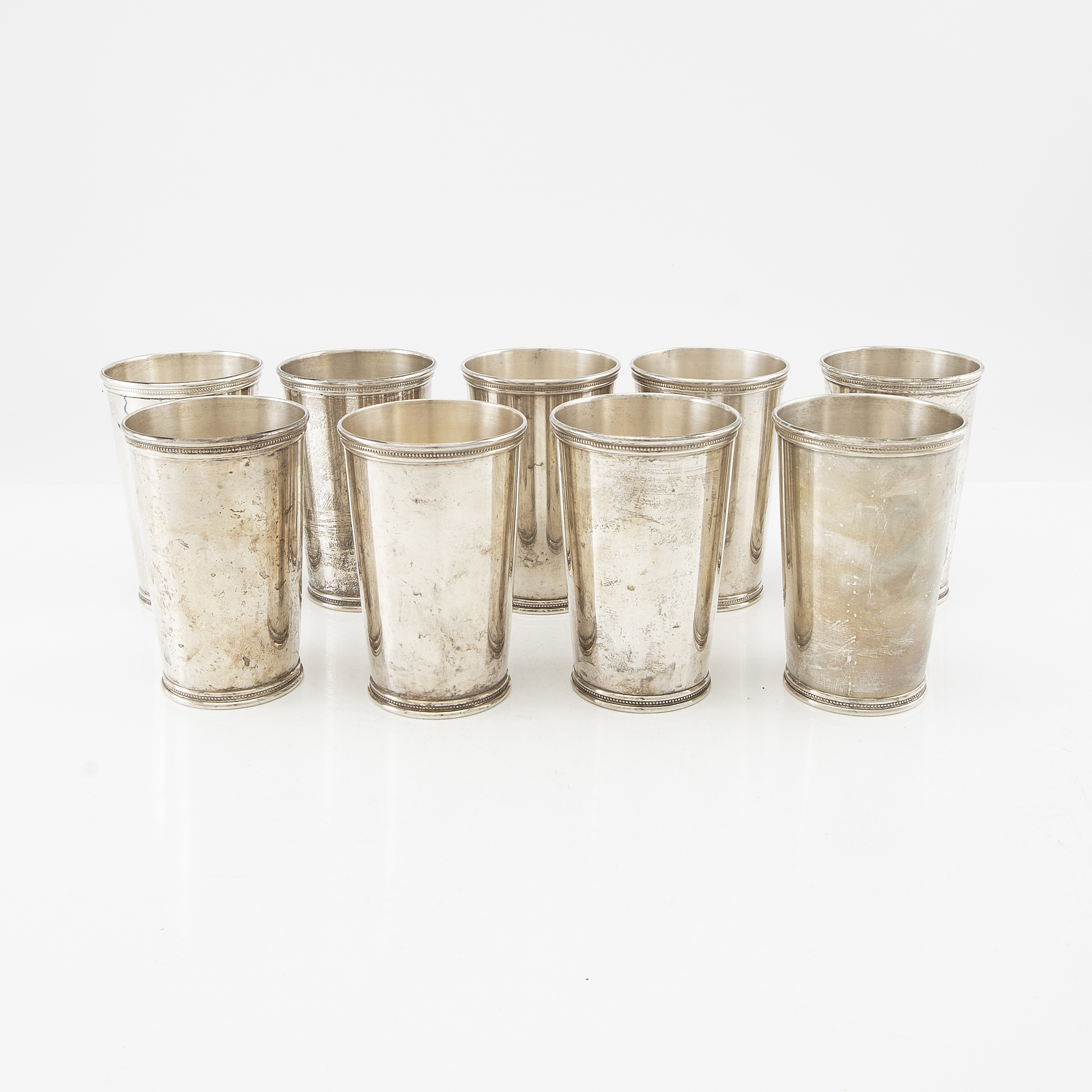 Tiffany & Co, 9 goblets sterling silver USA 20th century. - Bukowskis