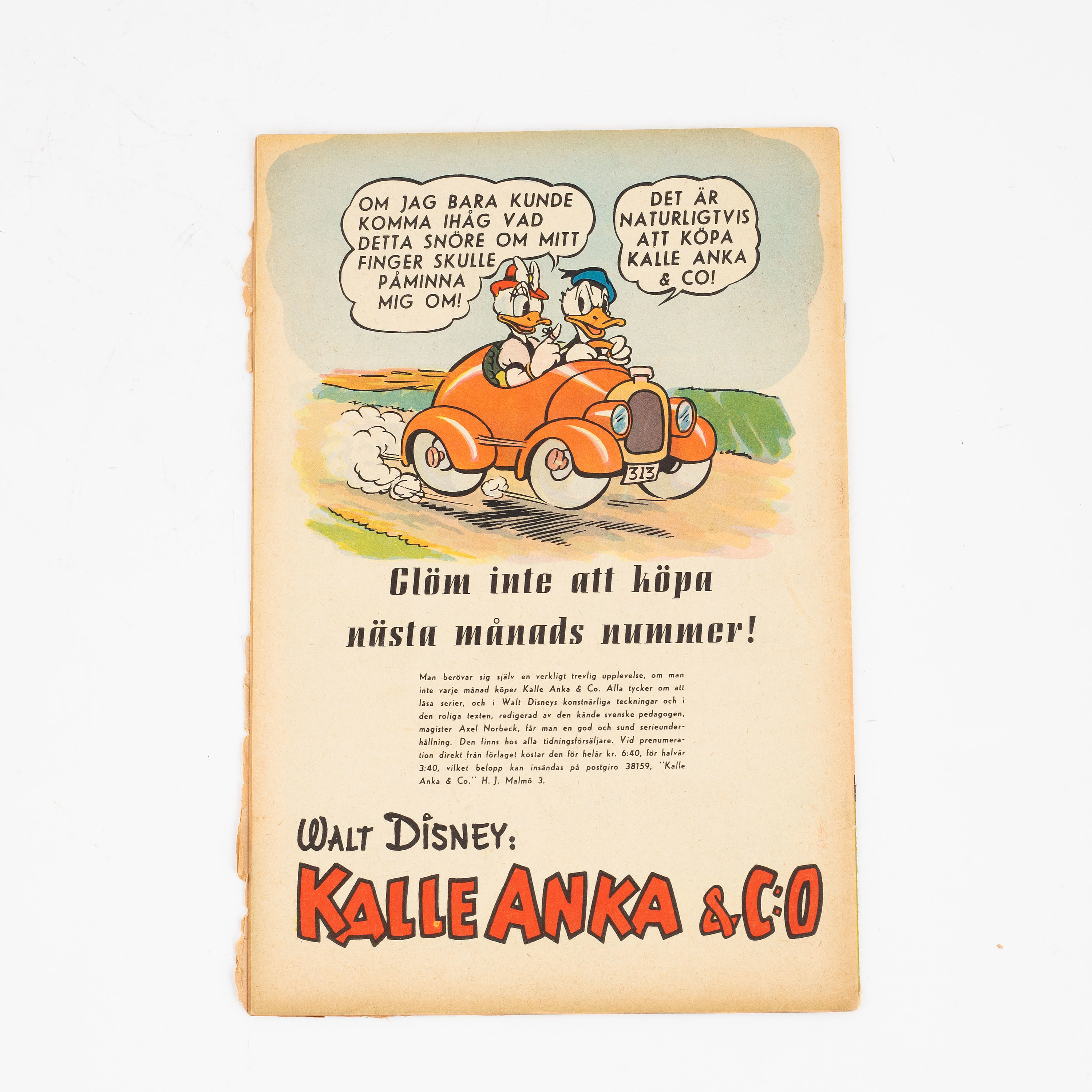Serietidning, "Kalle Anka & Co" Nr 5, 1949. - Bukowskis