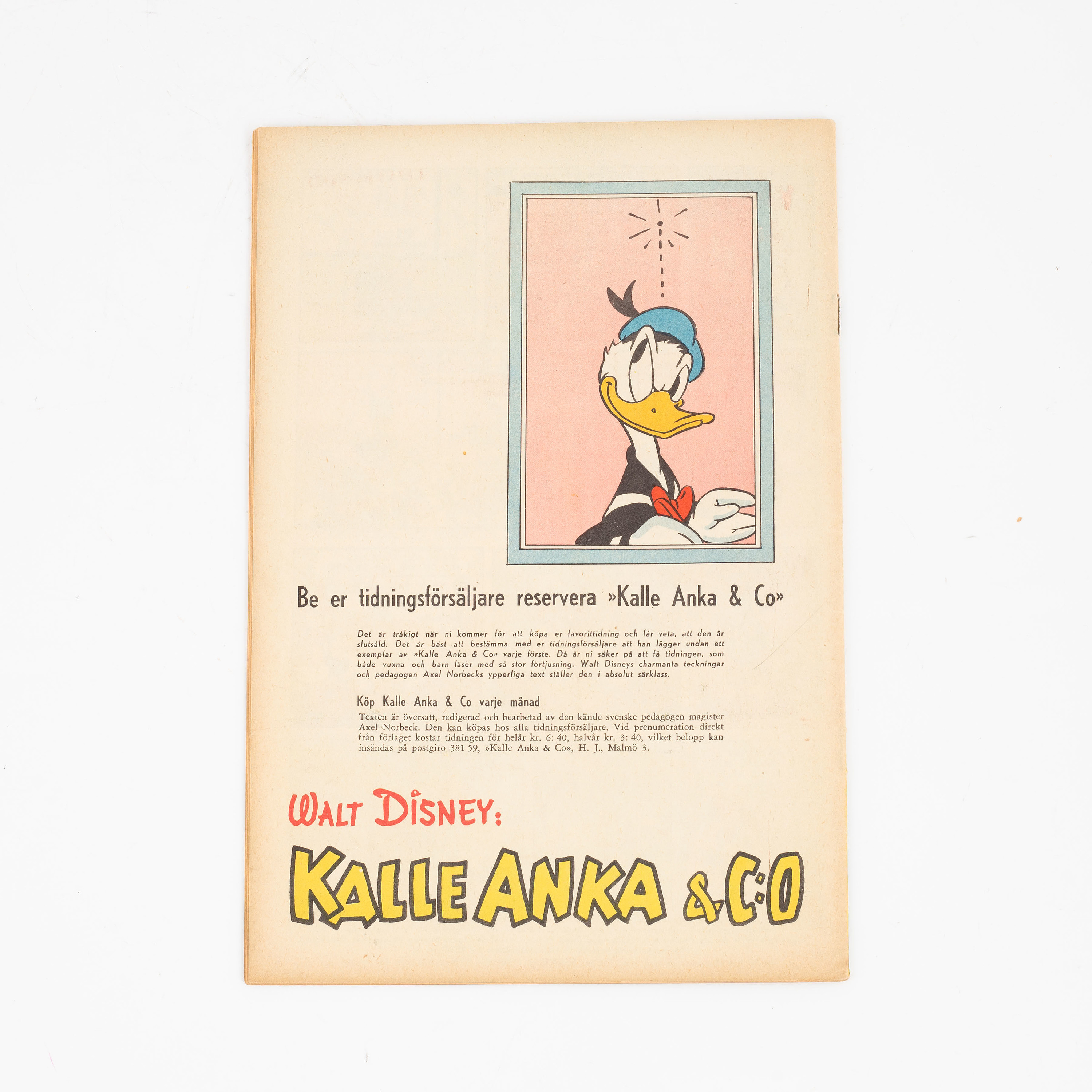 Comic book, "Kalle Anka & Co" No. 6, 1949. - Bukowskis