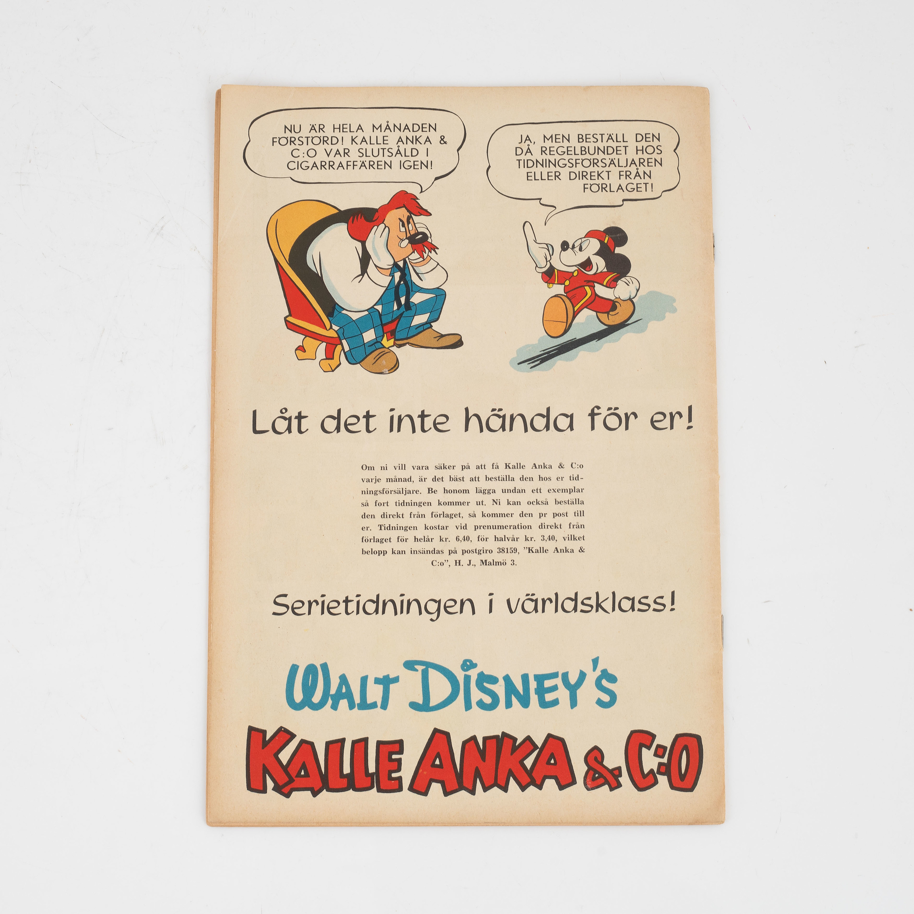 Serietidning, "Kalle Anka & Co" Nr 12, 1949. - Bukowskis