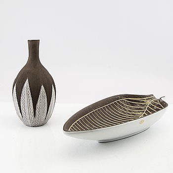 Anna-Lisa Thomson/Mari Simmulsson bowl and vase Uppsala Ekeby latter ...