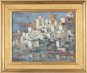 Edvin Ollers, Cubist Cityscape. - Bukowskis