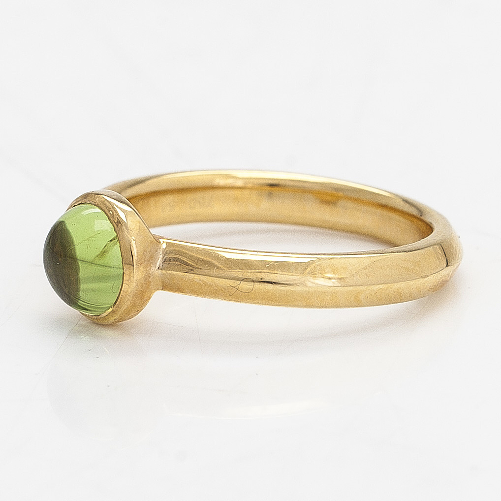 Georg Jensen, Ring, "Moonrise", 18K guld och cabochonslipad peridot ...