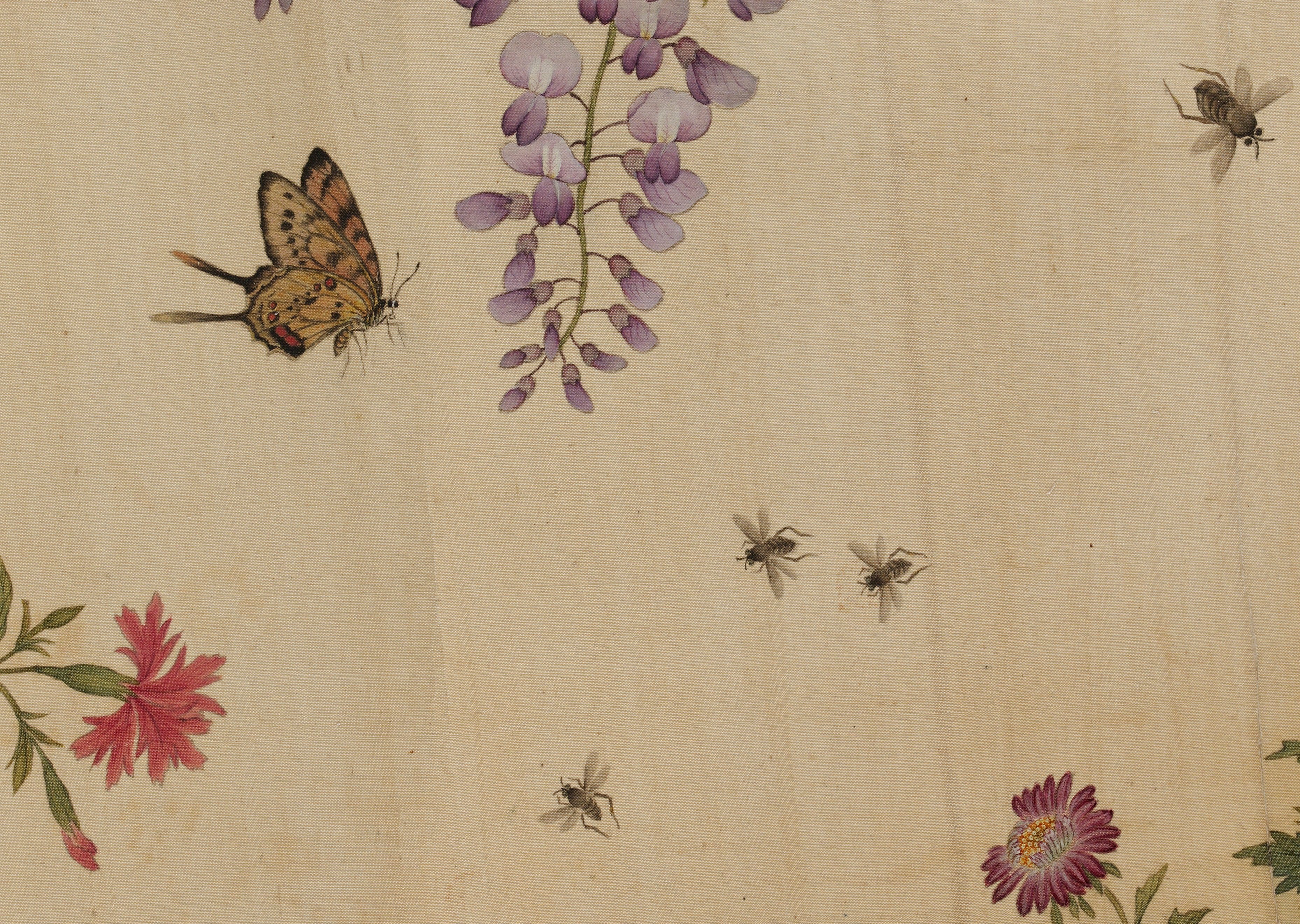 A Chinese handscroll, watercolour on silk and paper, early 20th Century ...