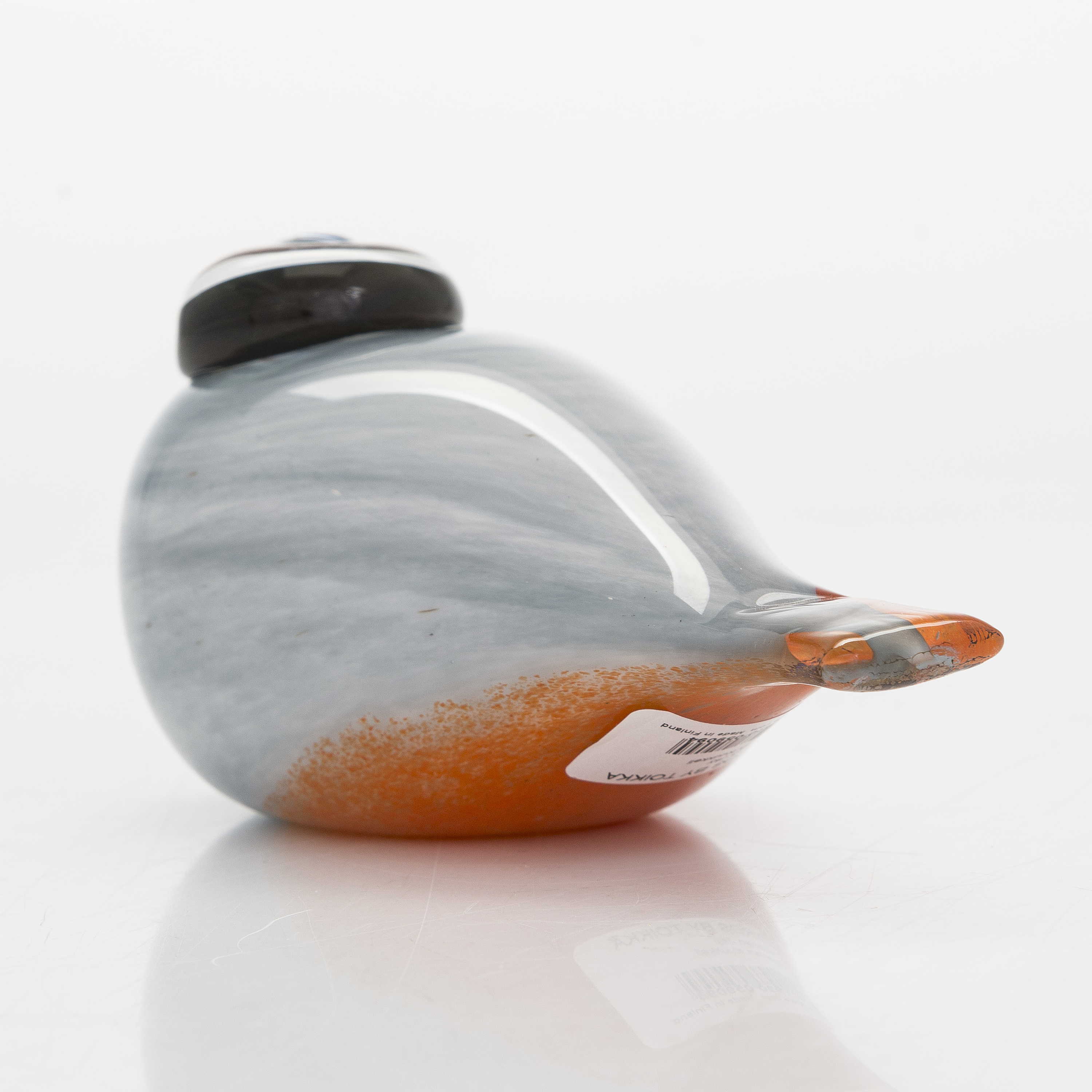 Oiva Toikka, a 'Siberian Jay' glass bird, signed O. Toikka Nuutajärvi ...