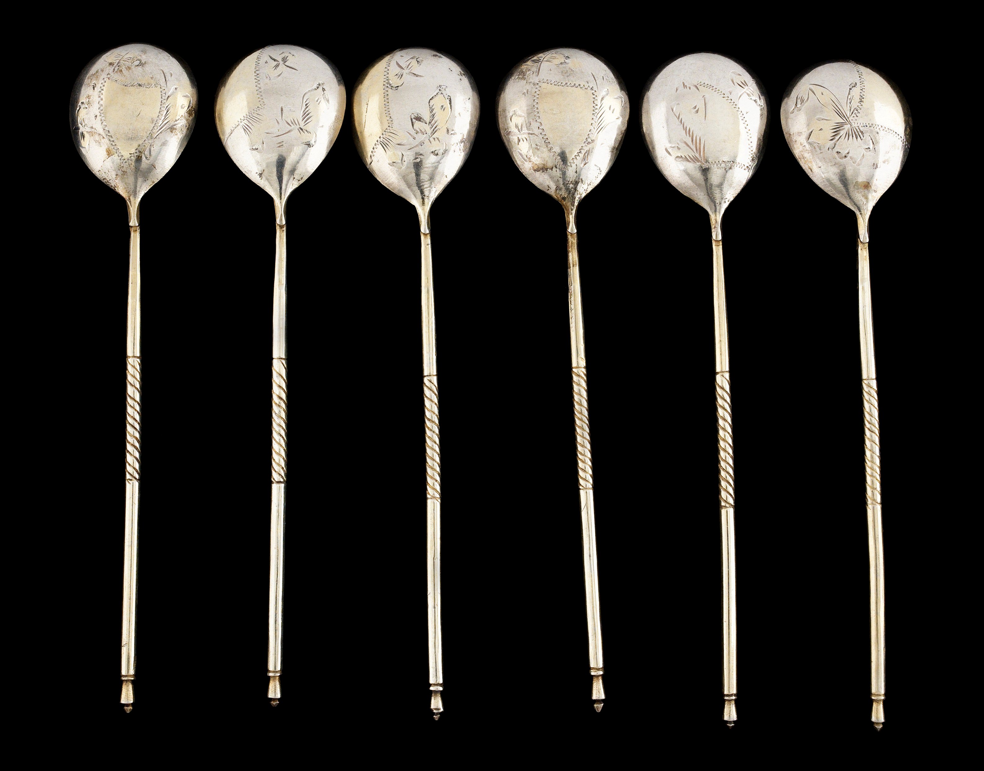 TESKEDAR, 6 st, silver. Moskva, 1880-tal. - Bukowskis