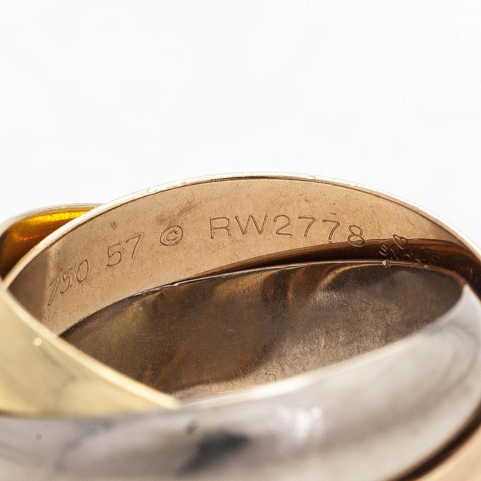 Cartier, ring, "Trinity", 18K guld i tre färger. - Bukowskis