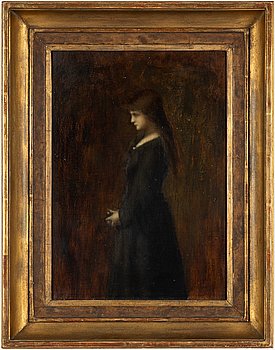 Jean Jacques Henner, attributed, Girl with Clasped Hands. - Bukowskis