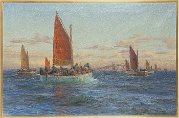 Emil Ekman, The Fishing Fleet. - Bukowskis