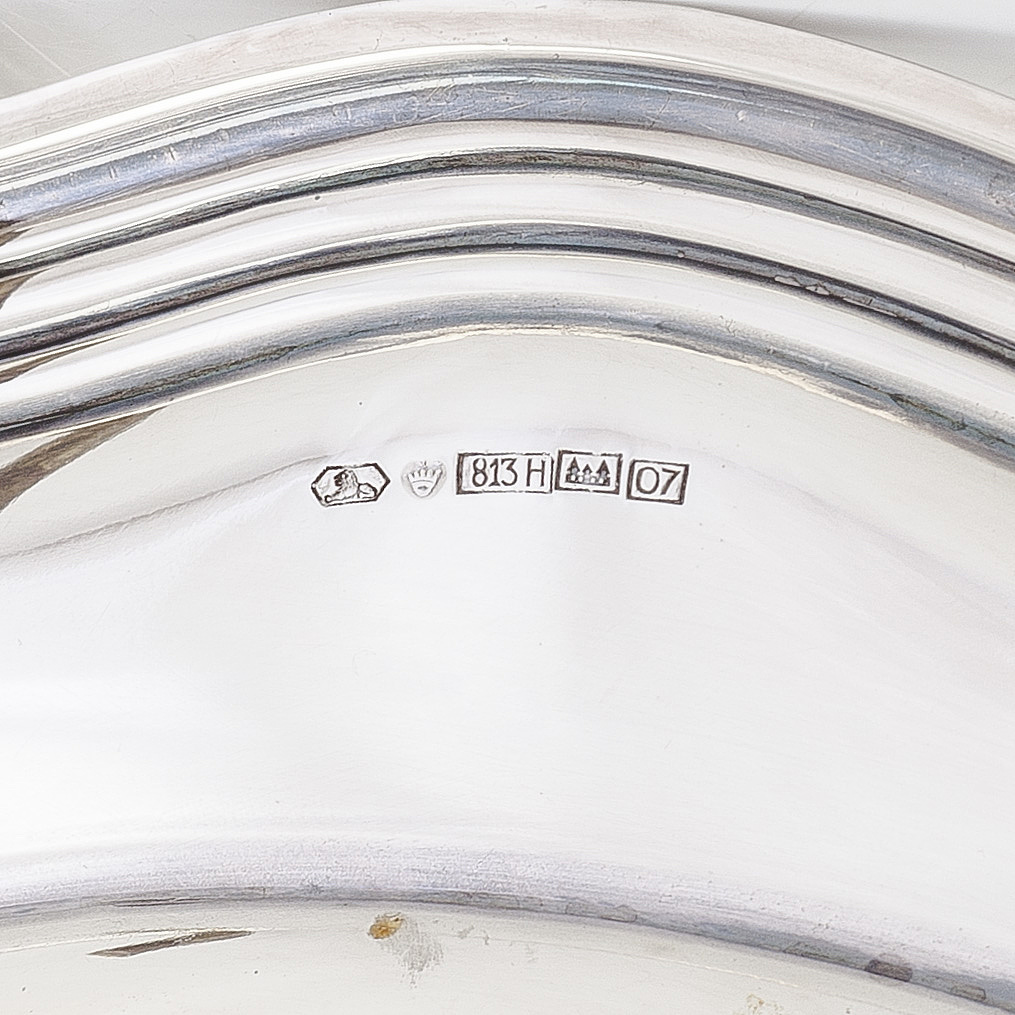 Fat, 3 st, och bricka, silver, Åbo och Tavastehus, Finland 1956-95 ...