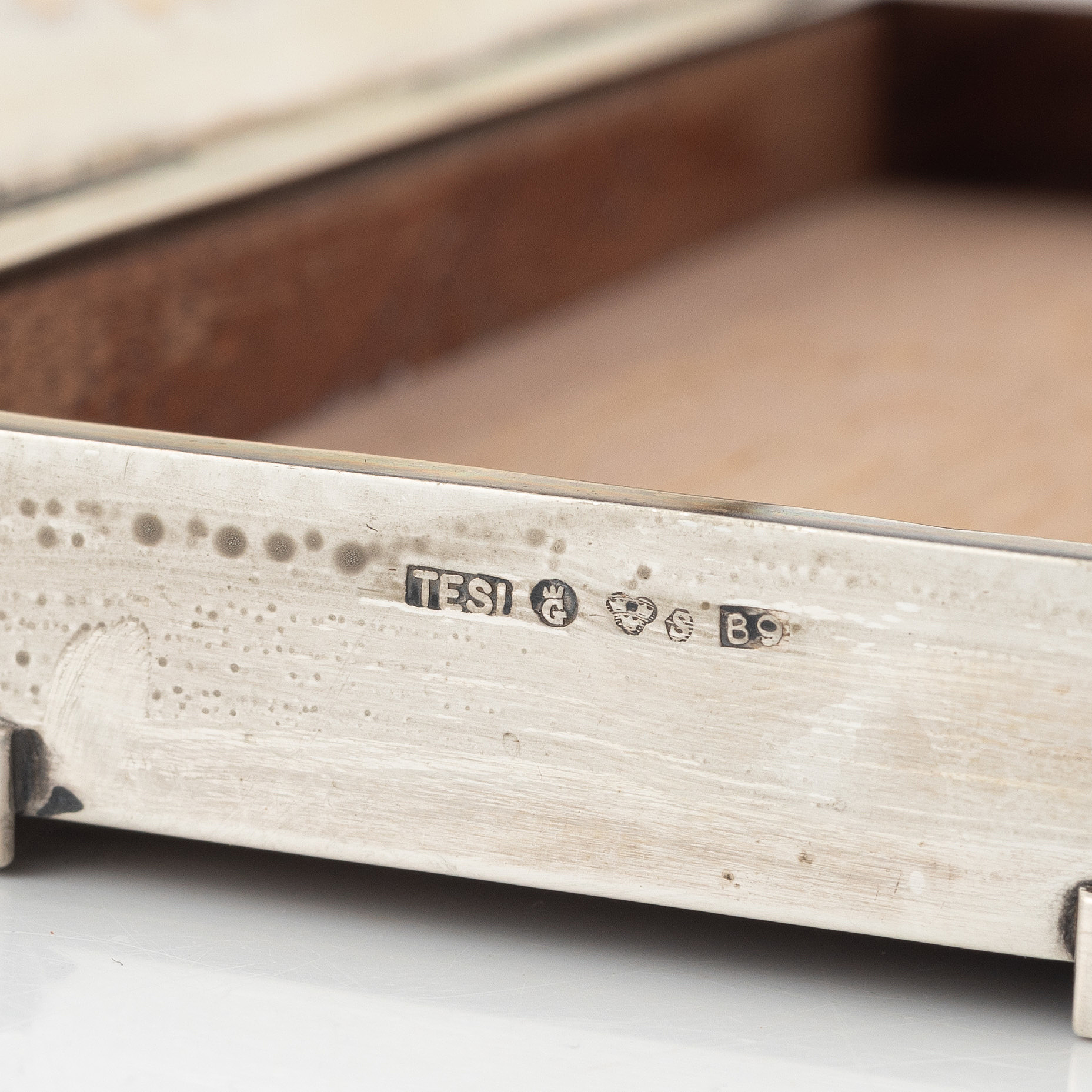 Cigarrettskrin, silver, TESI, Göteborg, 1952. - Bukowskis