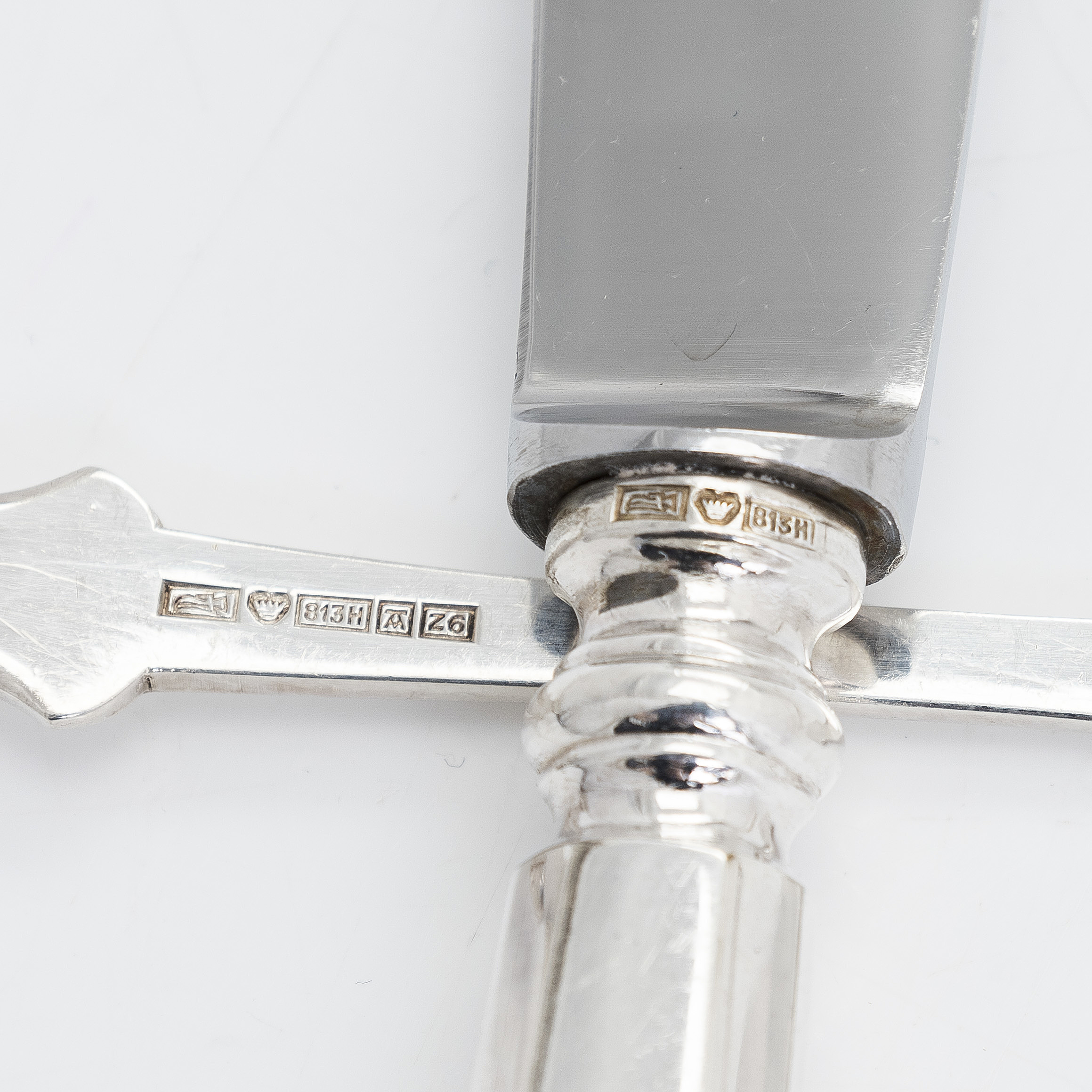 Cutlery set, 24 pieces, silver, Shell decorated handle, Finnish ...