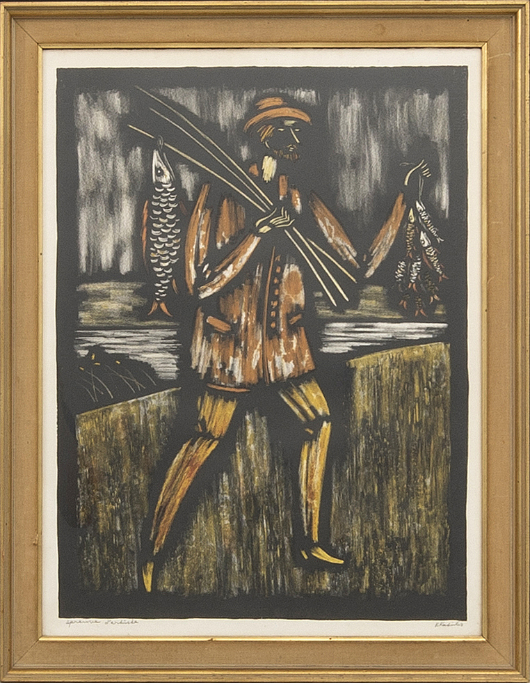 Vytautas Kasiulis, colour lithograph, - Bukowskis