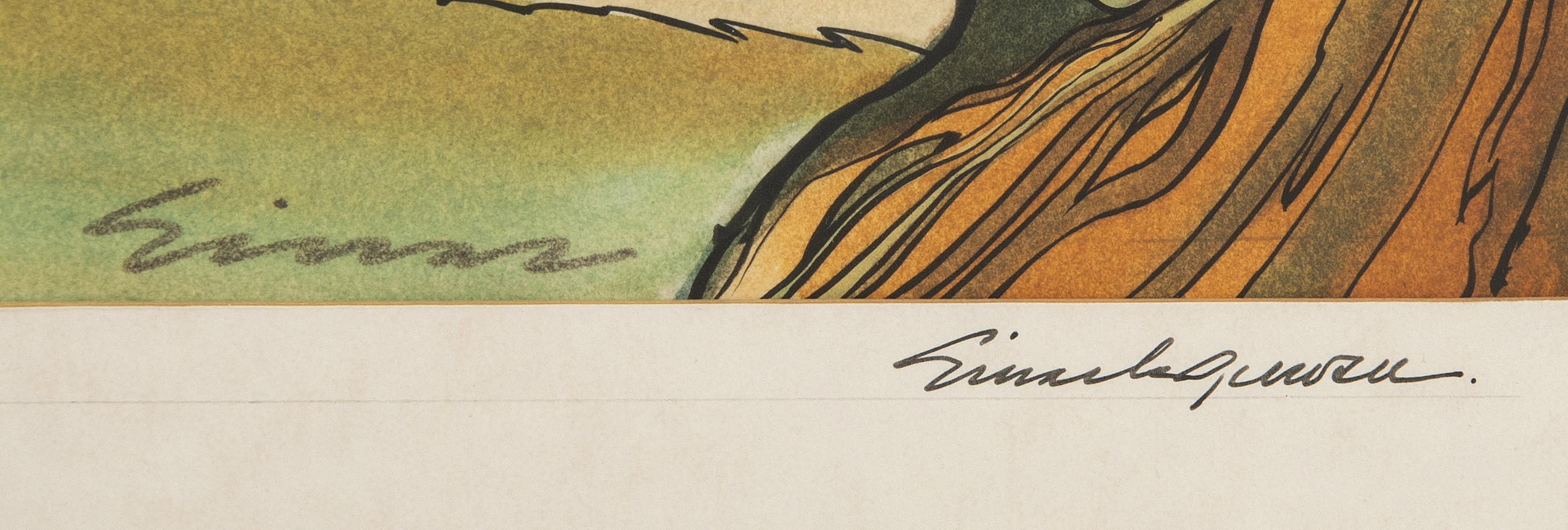 Einar Lagerwall, original drawing signed Kalle Anka & Co. - Bukowskis