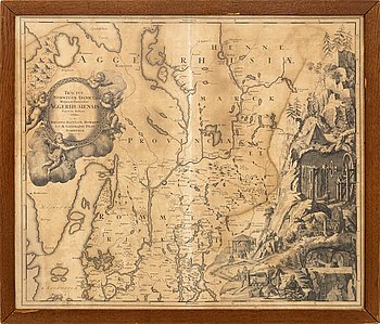 Johann Baptist Homann, map of southern Norway, copper engraving ...