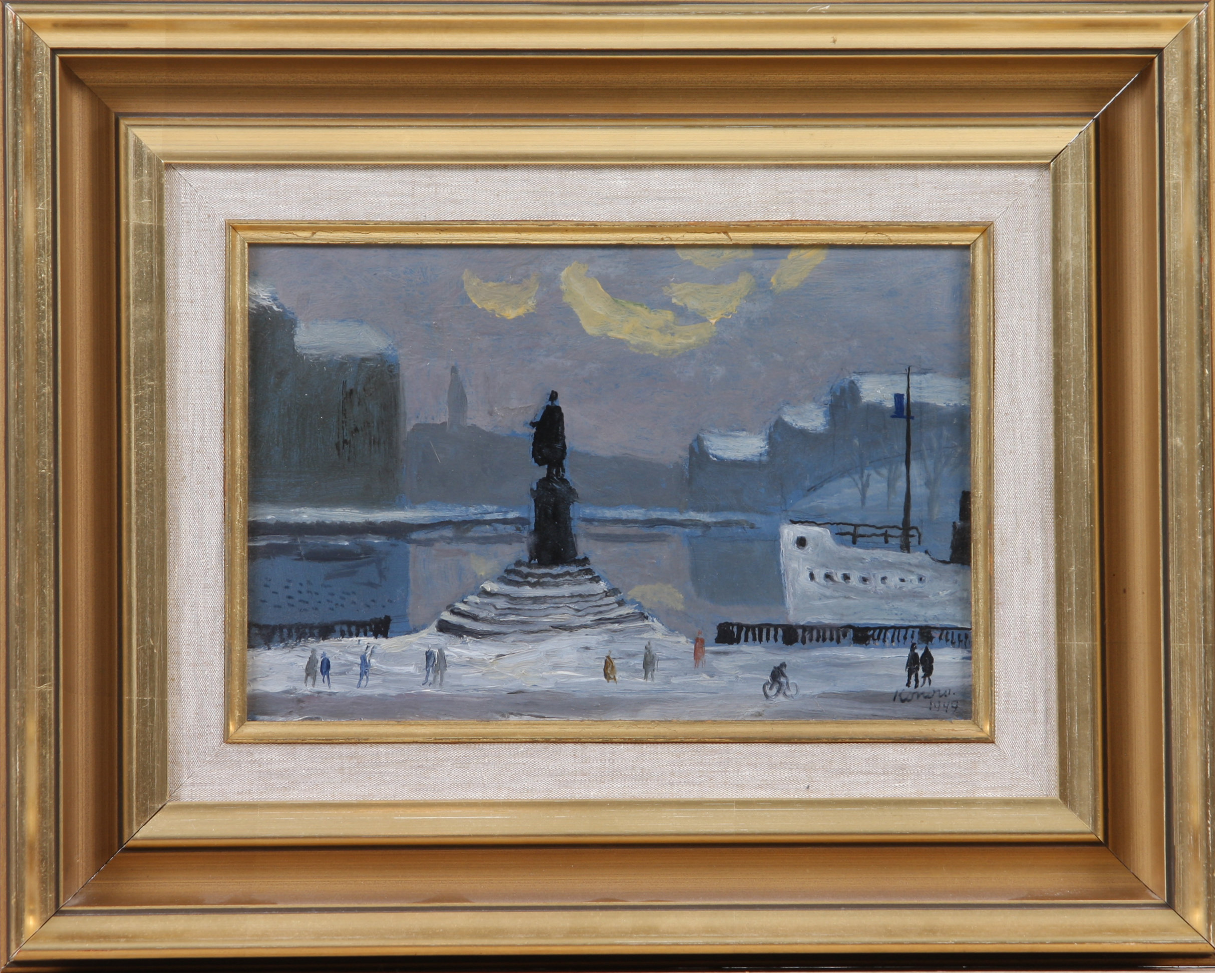 JÜRGEN VON KONOW, olja på kartong, sign o dat 1949. - Bukowskis