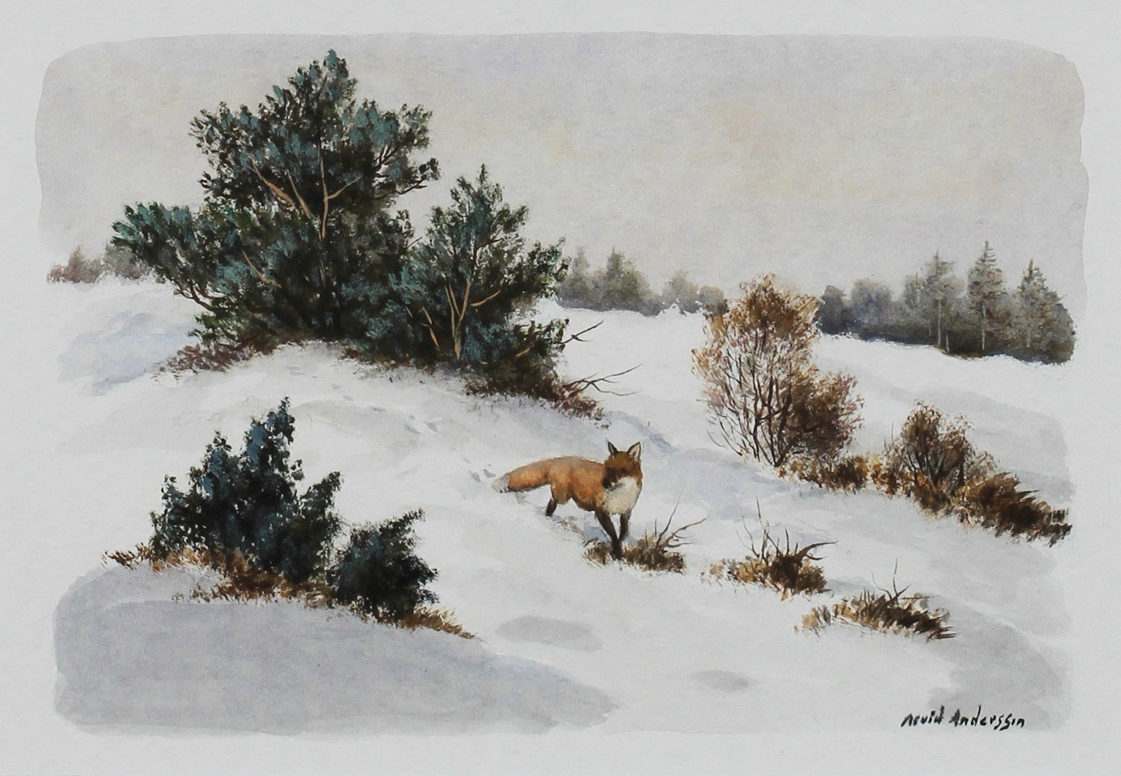 ARVID ANDERSSON, akvarell, sign. - Bukowskis