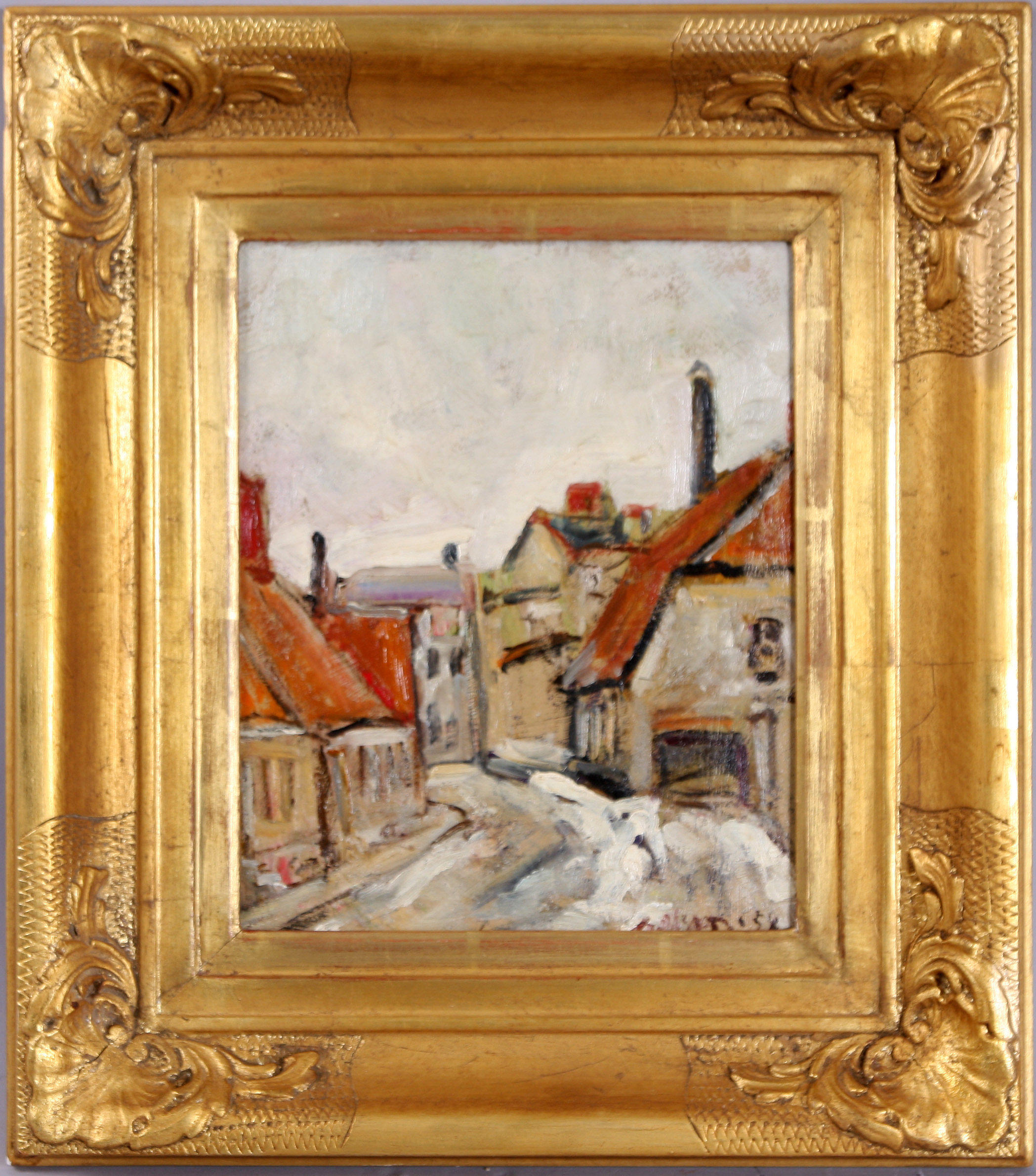 ANDERS OLSON, olja på pannå, sign. - Bukowskis