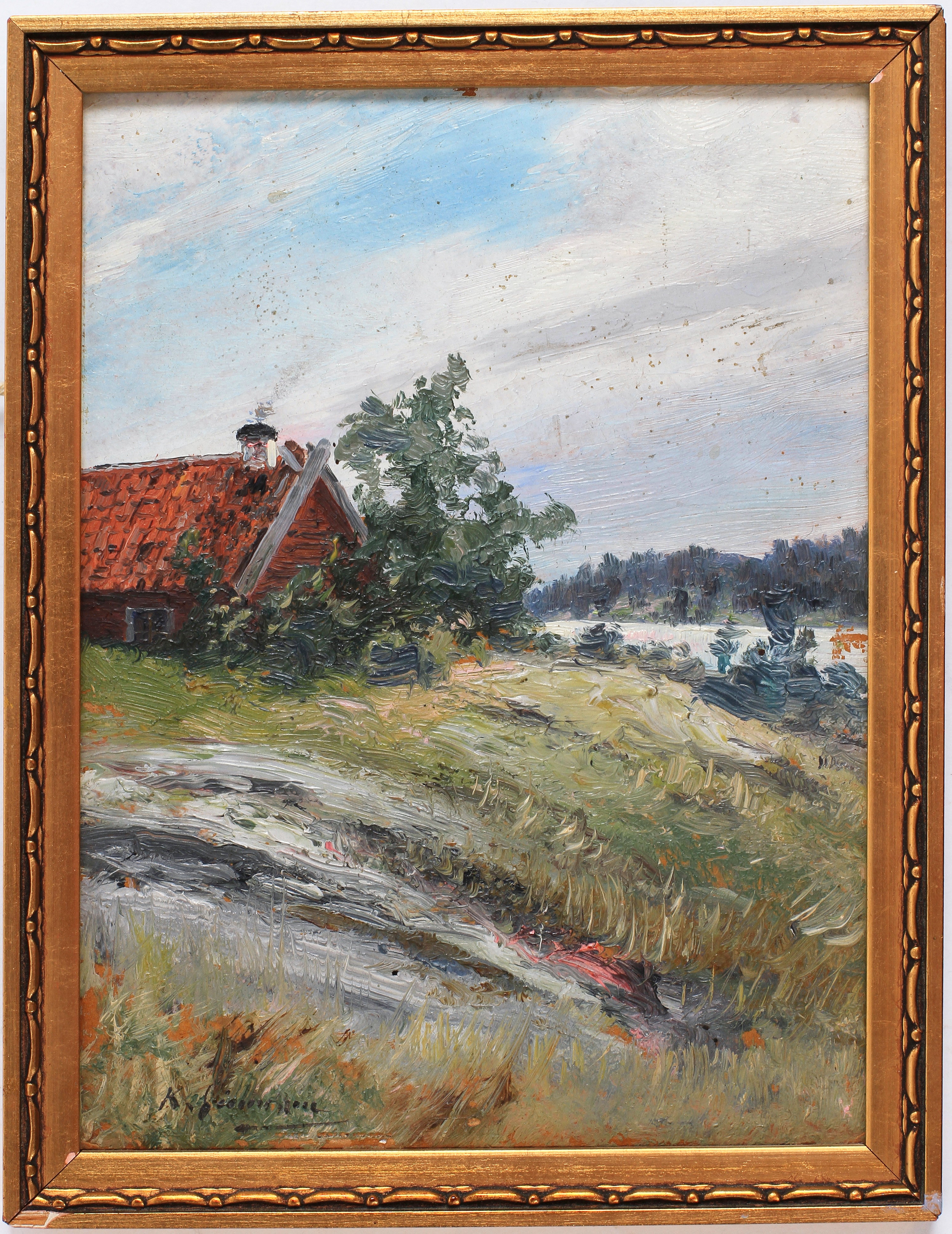 KONRAD SIMONSSON, olja på pannå, sign. - Bukowskis