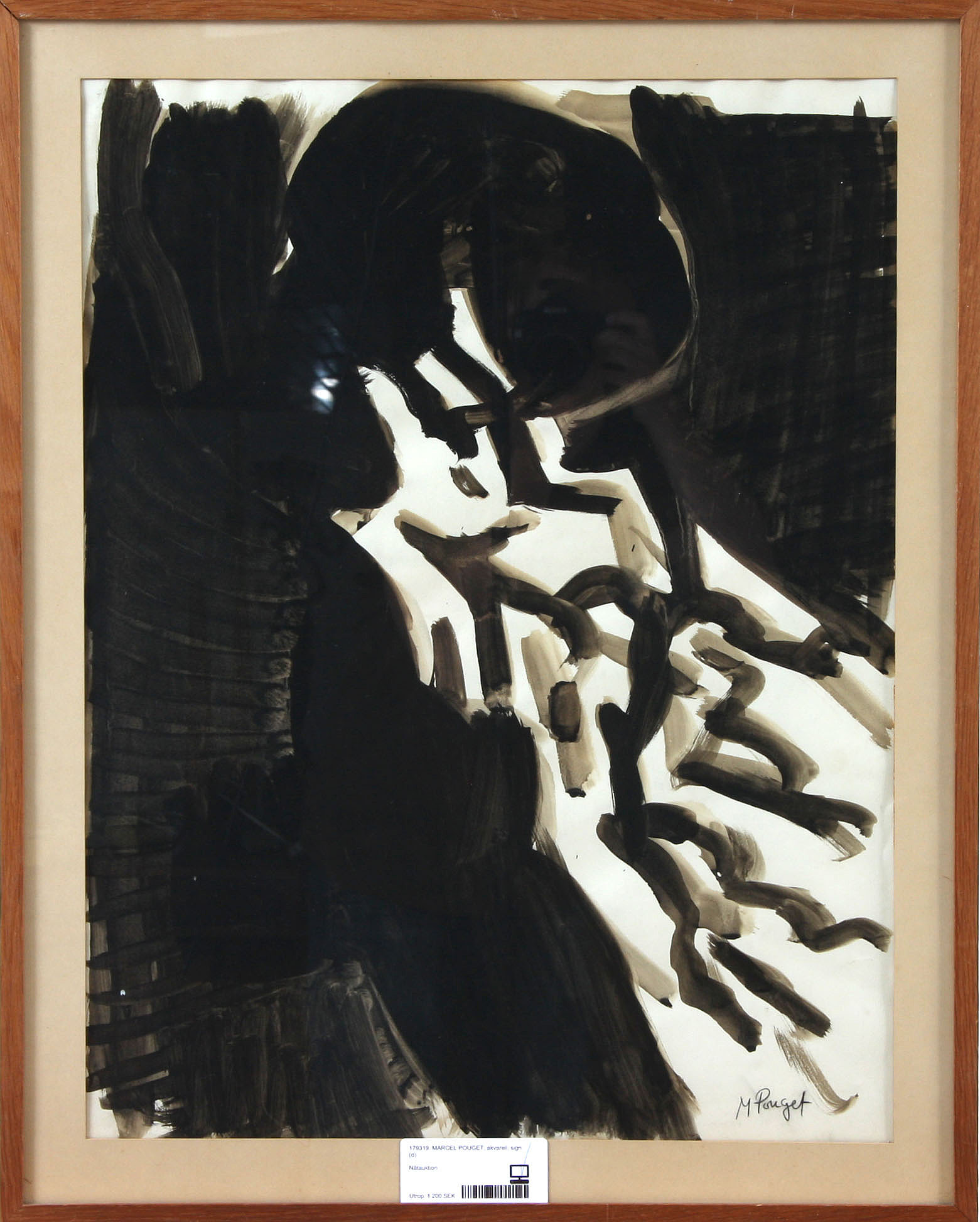 MARCEL POUGET, akvarell, sign. - Bukowskis