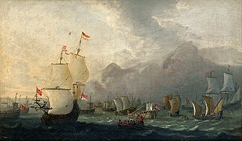 Abraham Storck Hans krets, Marin med armada. - Bukowskis