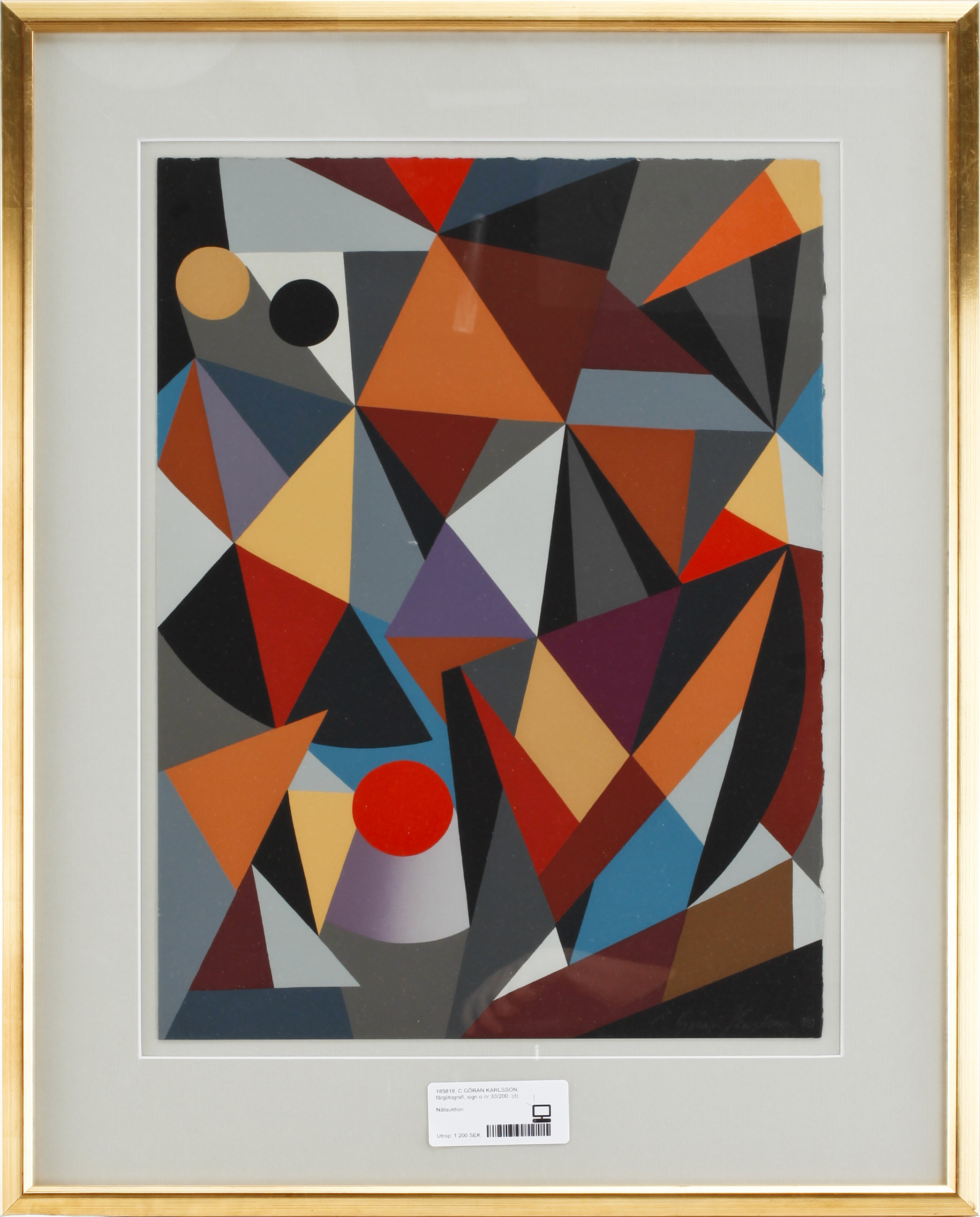 C GÖRAN KARLSSON, färglitografi, sign o nr 33/200. - Bukowskis