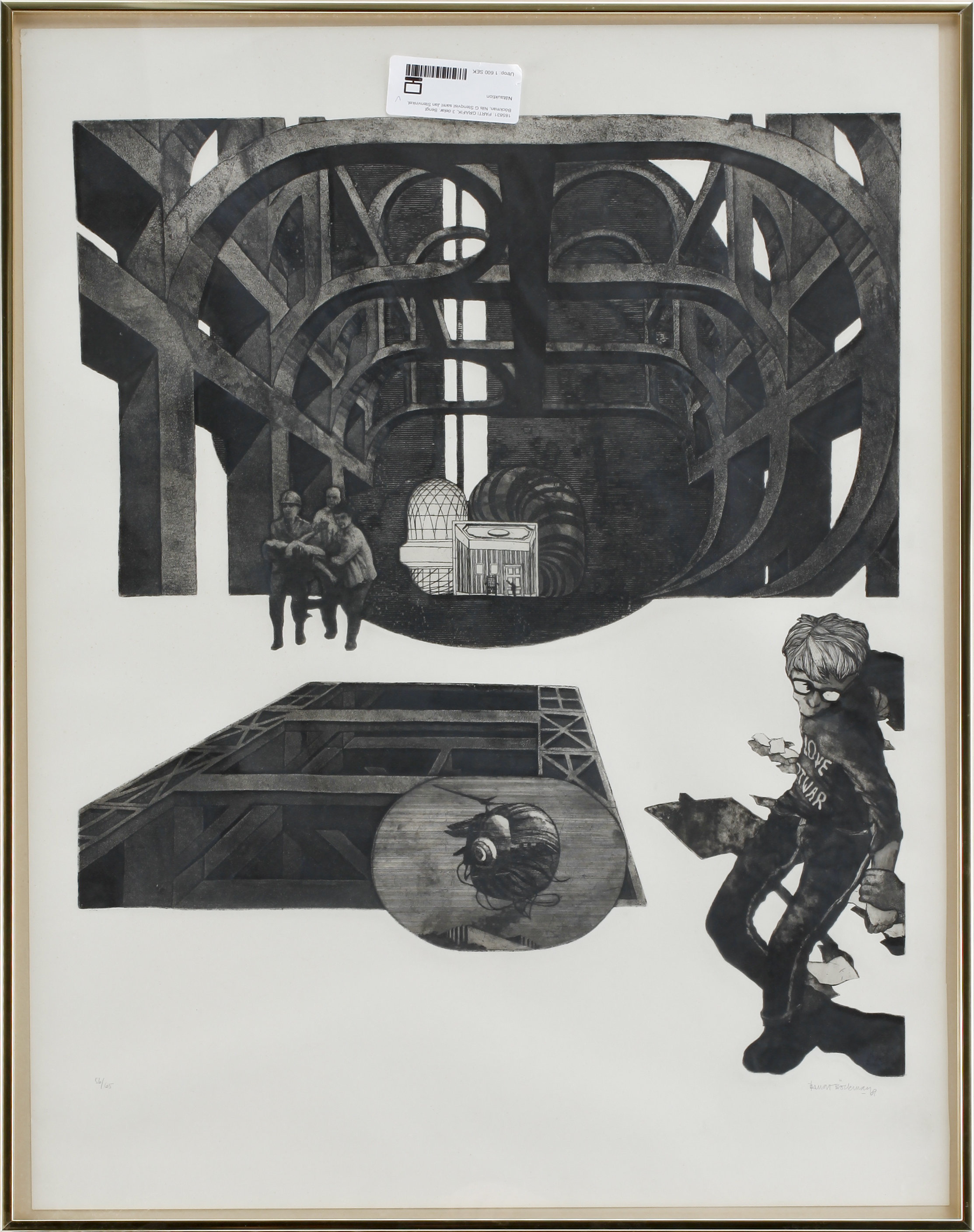 PARTI GRAFIK, 3 delar. Bengt Böckman, Nils G Stenqvist samt Jan ...